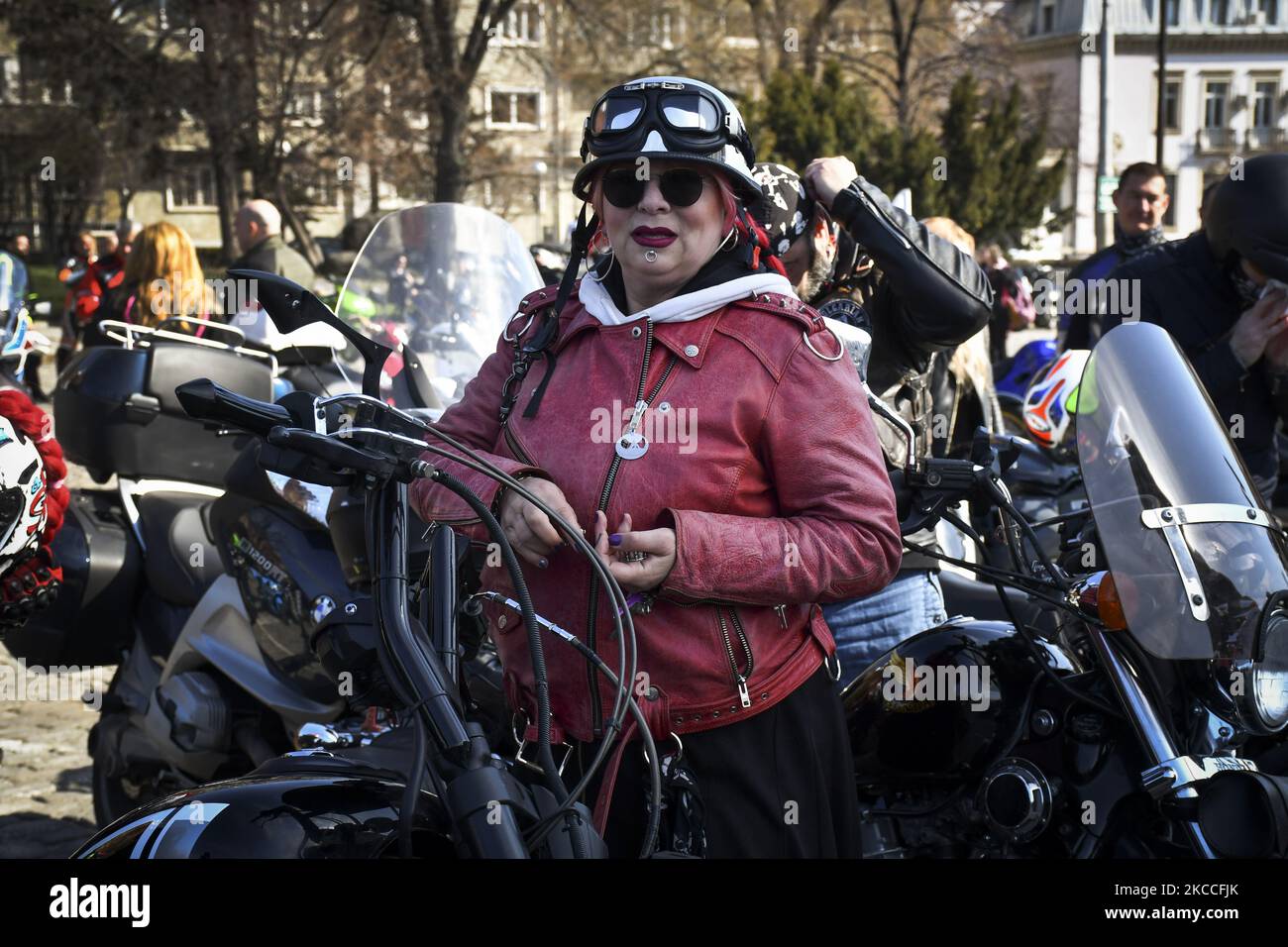Bulgarian rock singer Milena during the opening of motorcycle season in ...