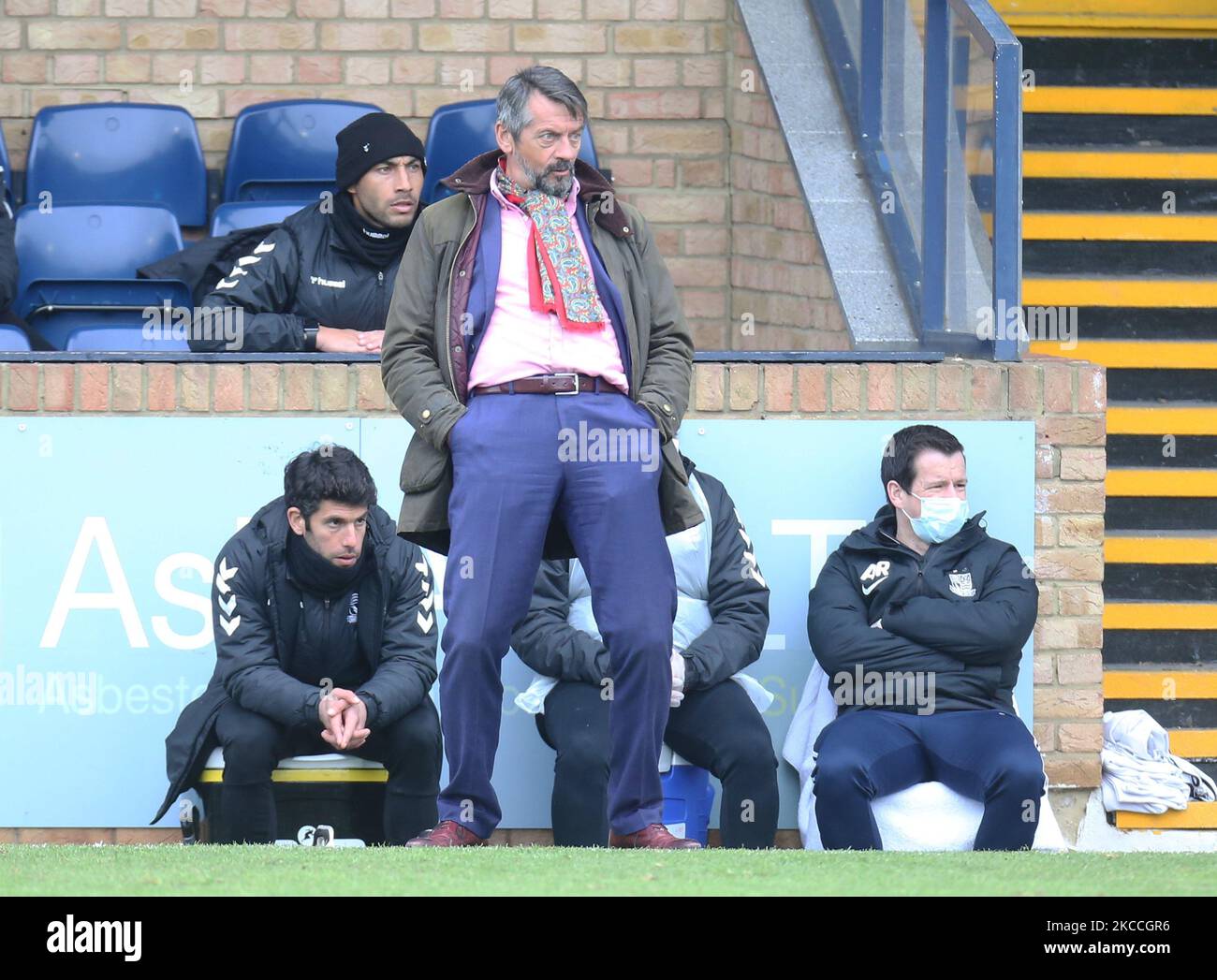 Phil Brown manager of Southend United during Sky Bet League Two between ...