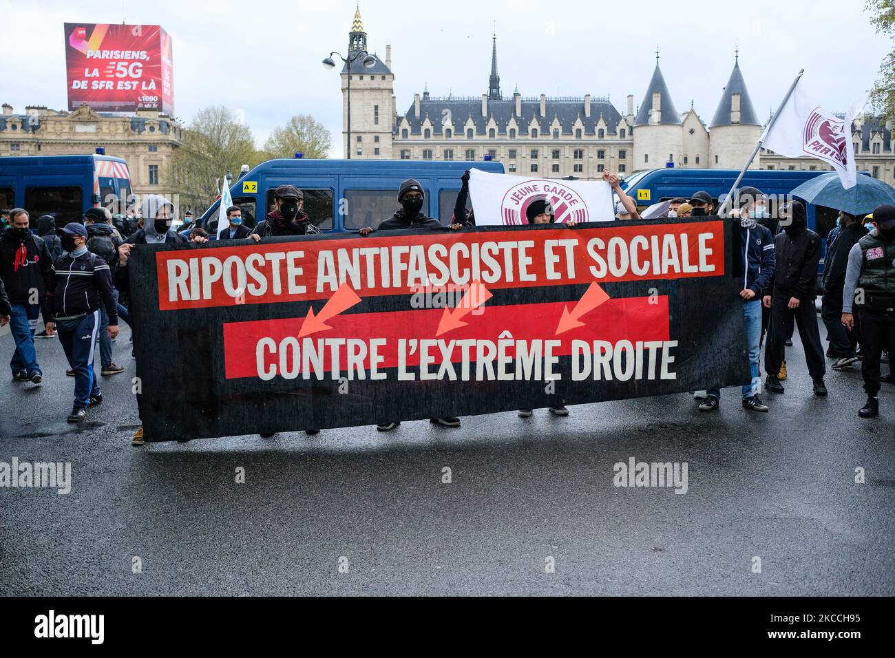 Several Thousand Demonstrators Marched In Paris France On April 10