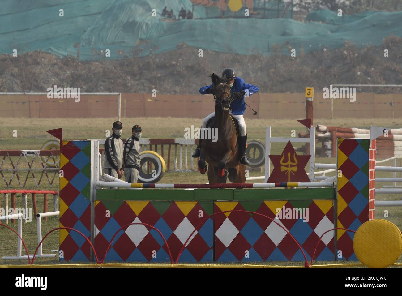 Nepalese Army Horse Cavalry perform horse riding skills during Ghode ...