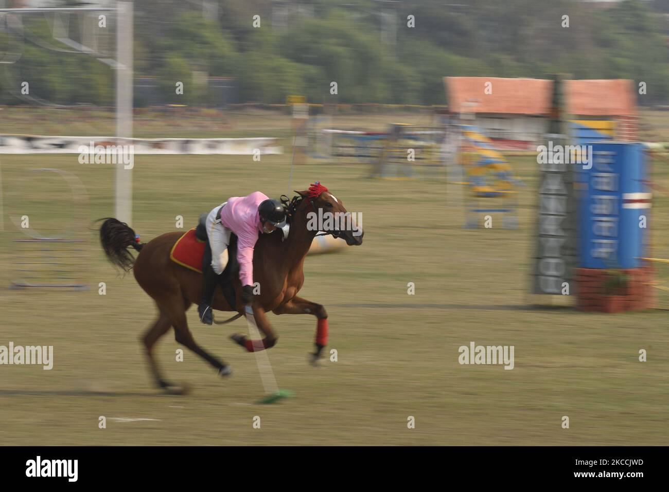 Nepalese Army Horse Cavalry perform horse riding skills during Ghode ...