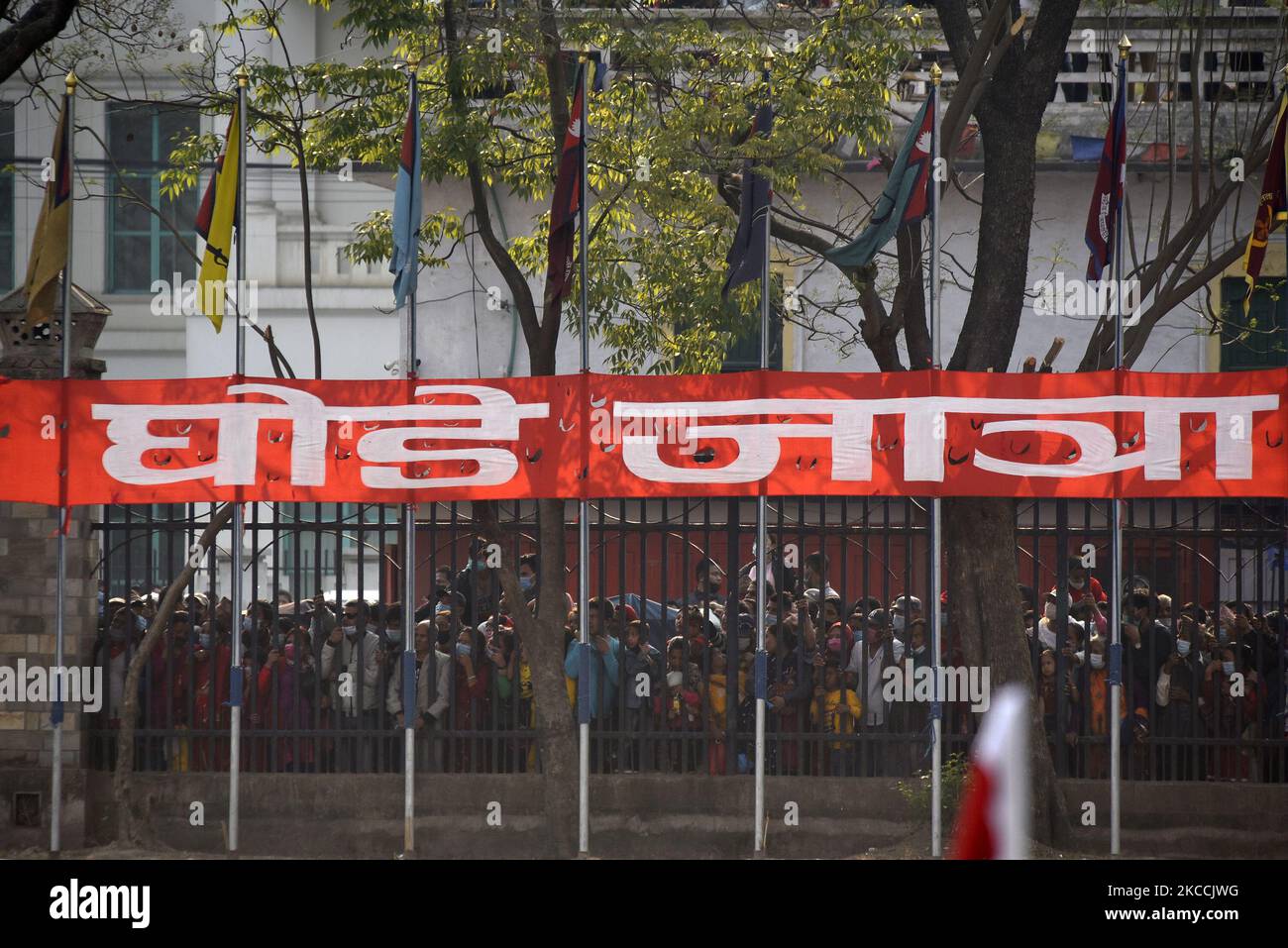 Nepalese people observing Ghode Jatra or the 'Festival of Horse ...