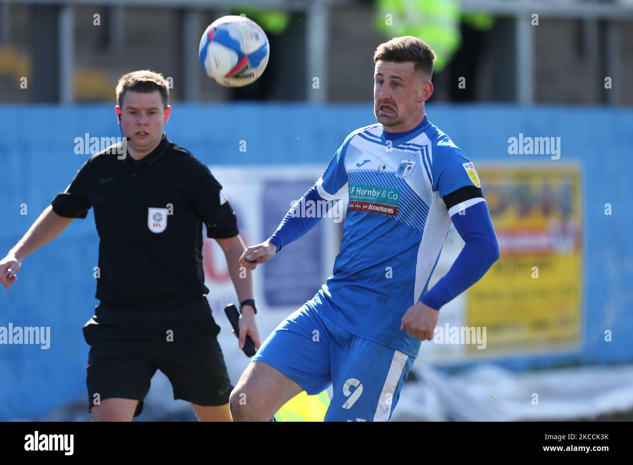 Scott Quigley of Barrow during the Sky Bet League 2 match between ...