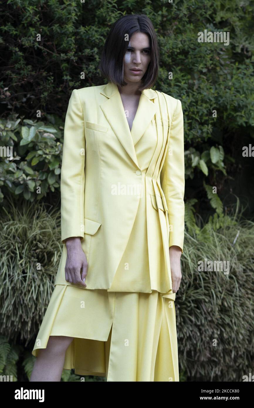 Model attending the 'Madrid is Fashion' event, in Madrid, Spain, on ...
