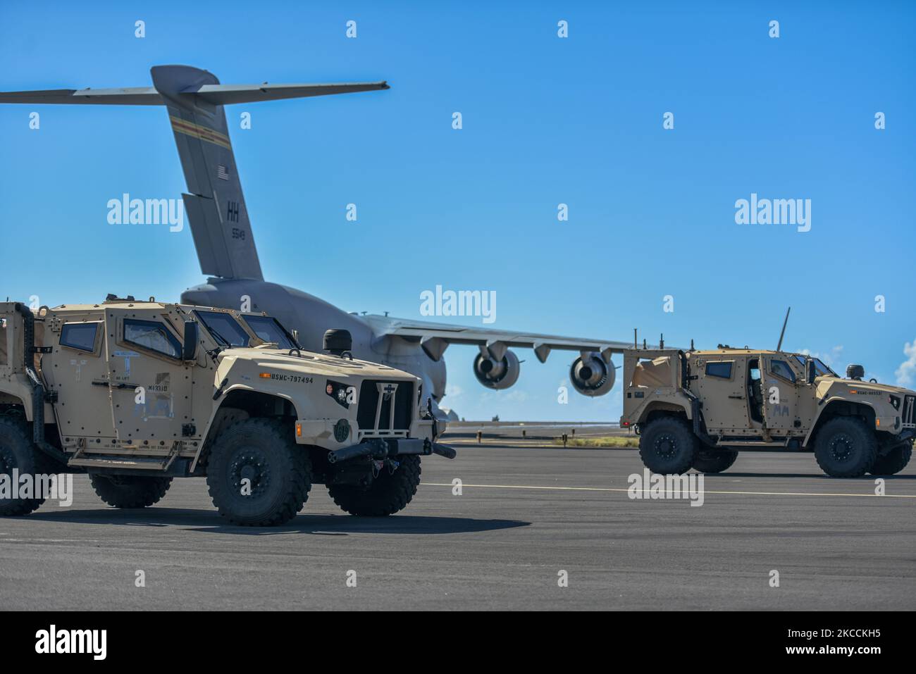 Two Joint Light Tactical Vehicles assigned to the U.S. Marines 3d ...