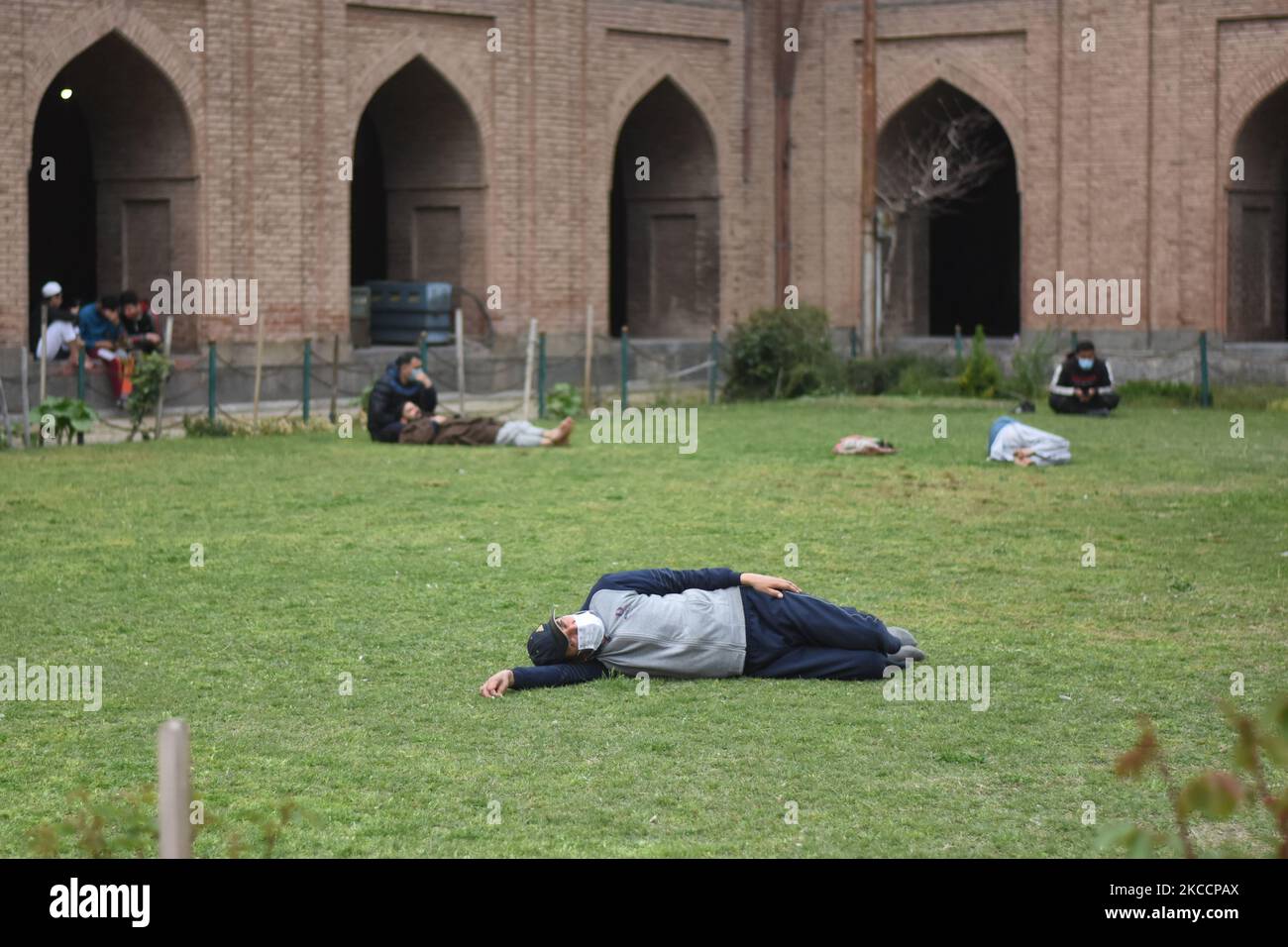 Indian devotee rests hi-res stock photography and images - Alamy