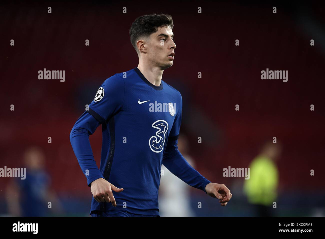 Kai Havertz of Chelsea in action during the UEFA Champions League ...