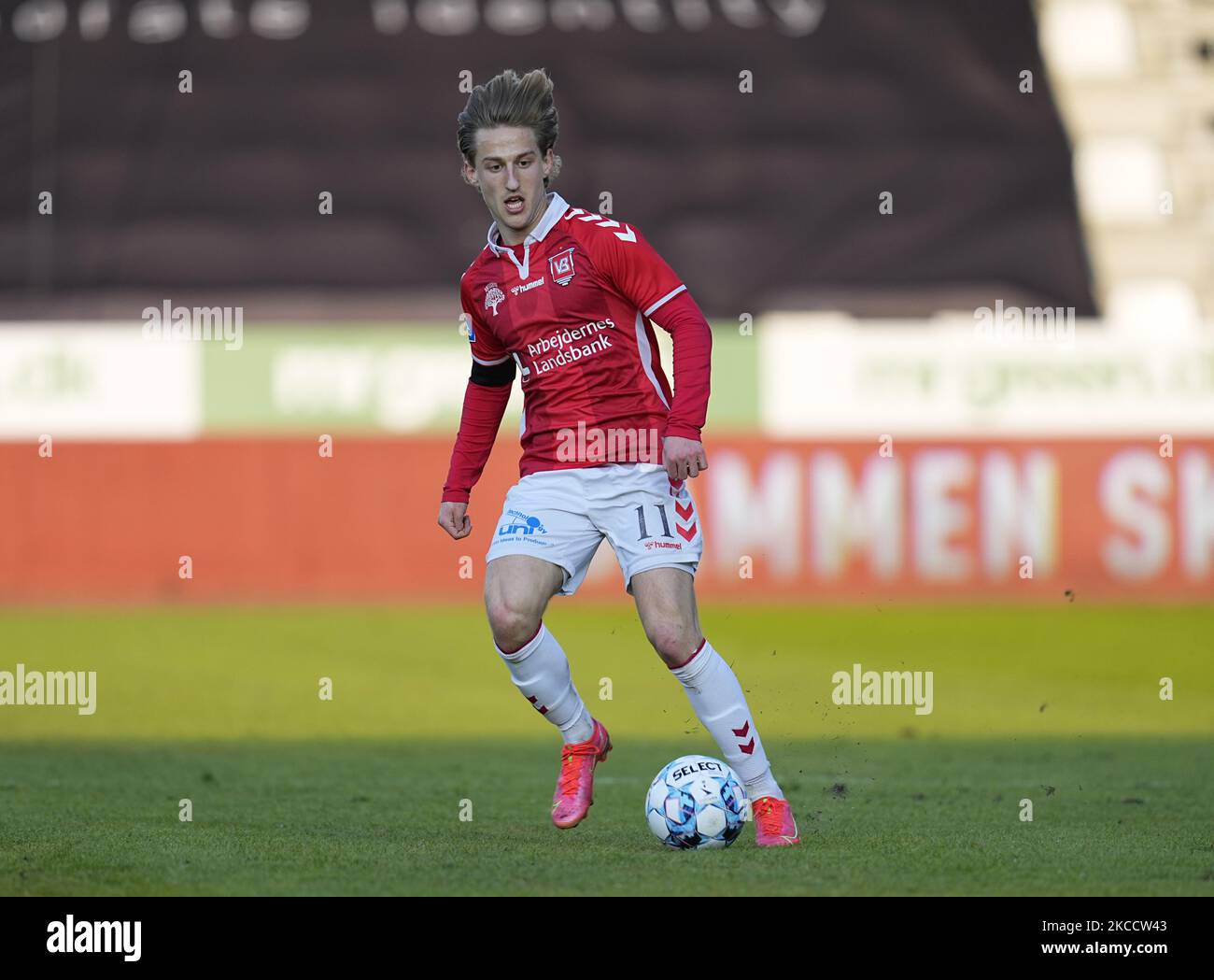 Vejle BK's Arbnor Mucolli during the Danish Superliga match between ...