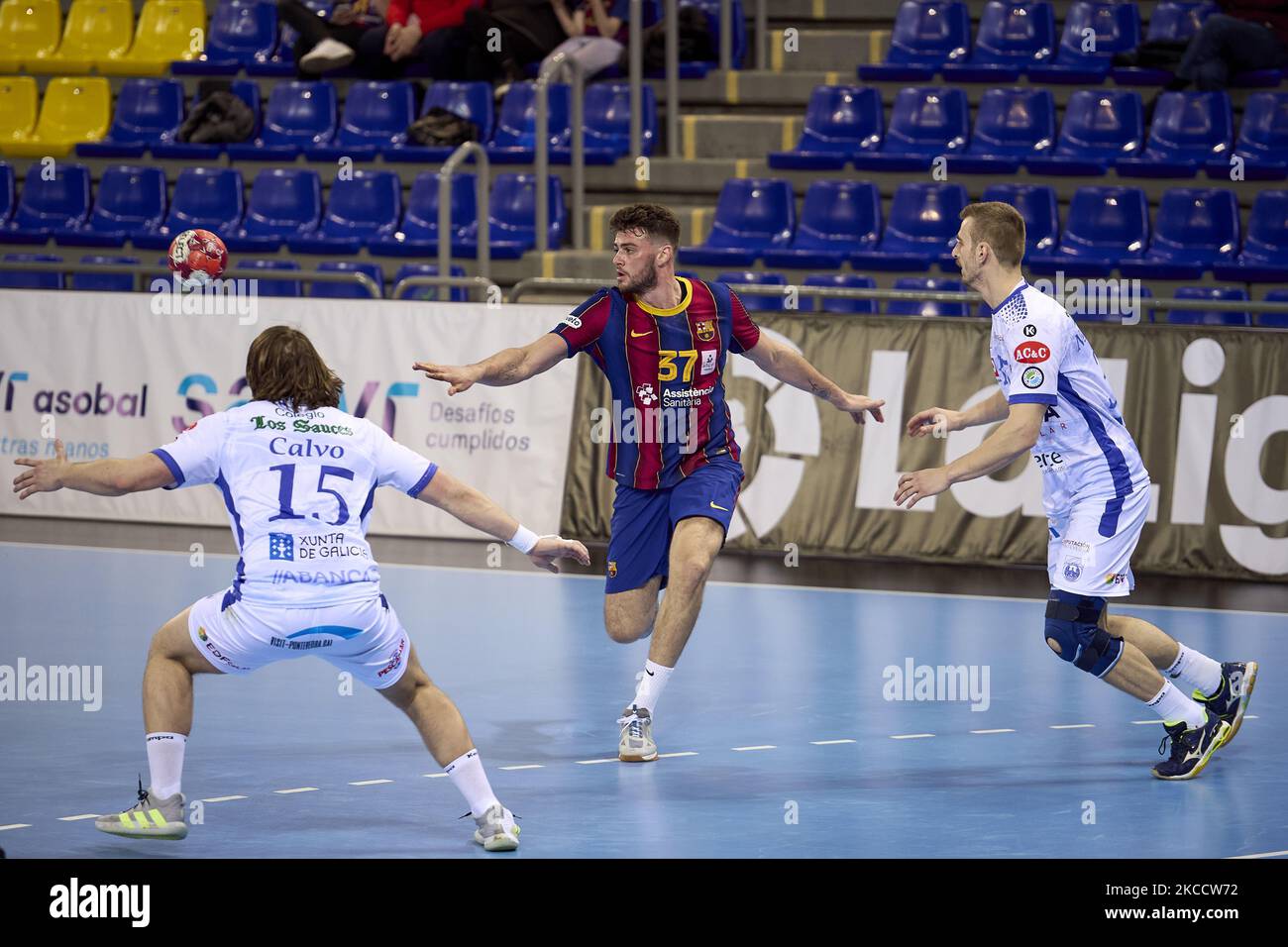 Haniel Langaro of FC Barcelona during the Liga Asobal match between FC ...