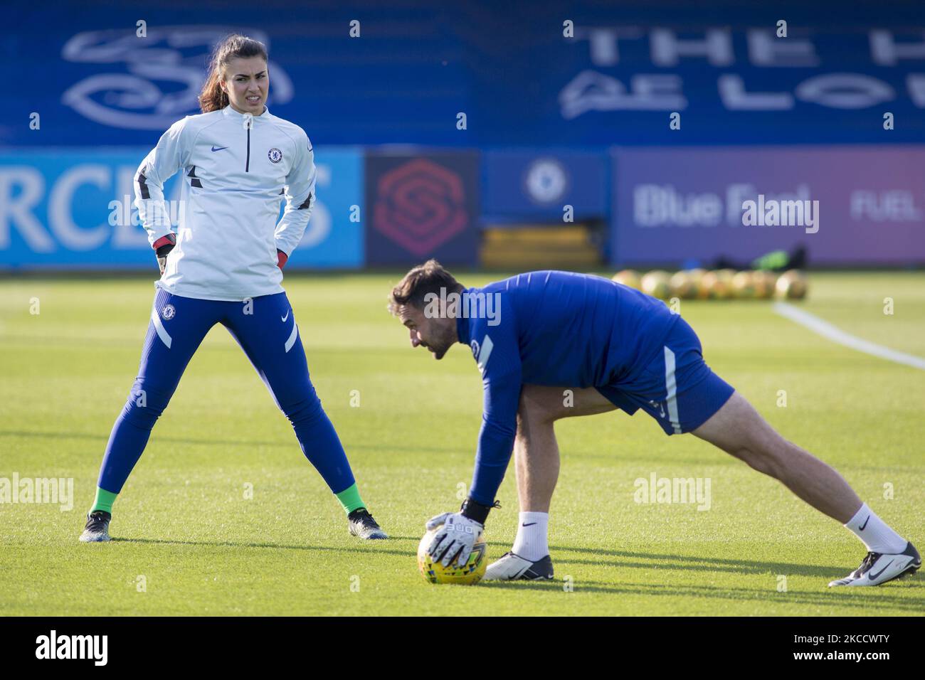 ZECIRA MUSOVIC (Chelsea FC) warms up during the 2020-21 FA Womenâ€™s ...