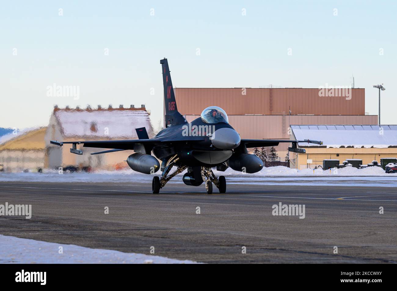 A U.S. Air Force F-16 Fighting Falcon assigned to the 18th Aggressor ...