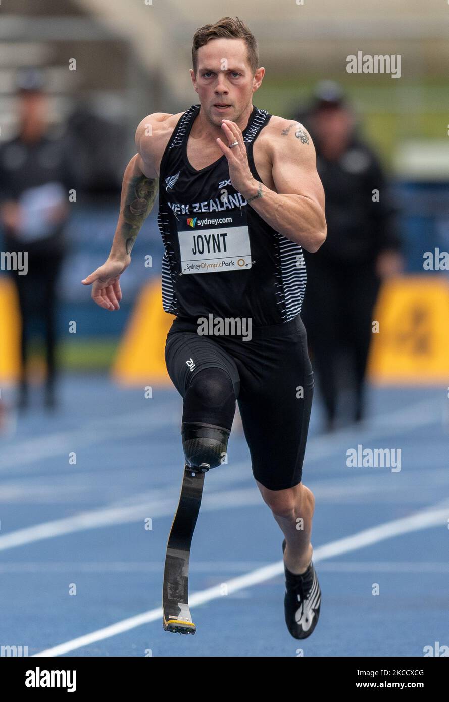 Mitch Joynt of New Zealand competes in the Mens 100 Metres Ambulant ...
