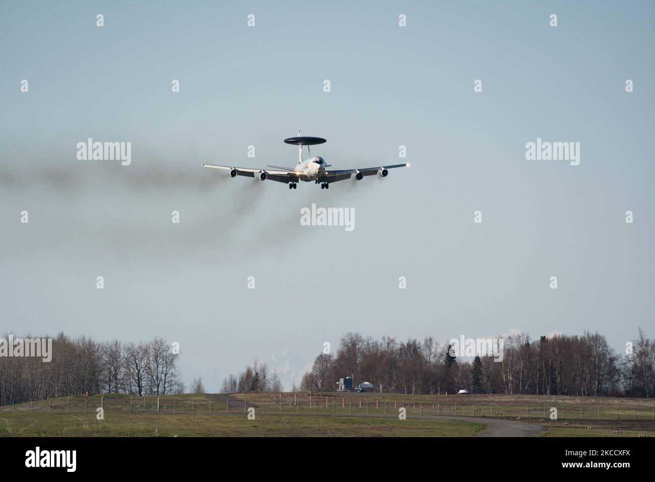 A NATO E3A Airborne Warning and Control Systems (AWACSS) assigned to ...