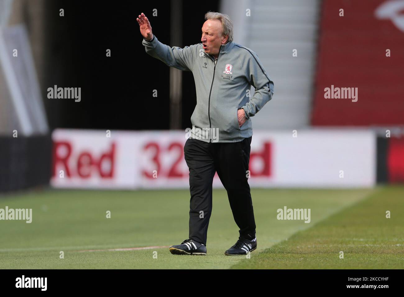 Middesbrough manager Neil Warnock during the Sky Bet Championship match ...
