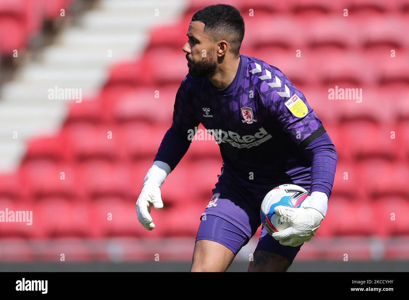 Jordan Archer of Middlesbrough during the Sky Bet Championship match ... Jordan Archer of Middlesbrough during the Sky Bet Championship match ...
