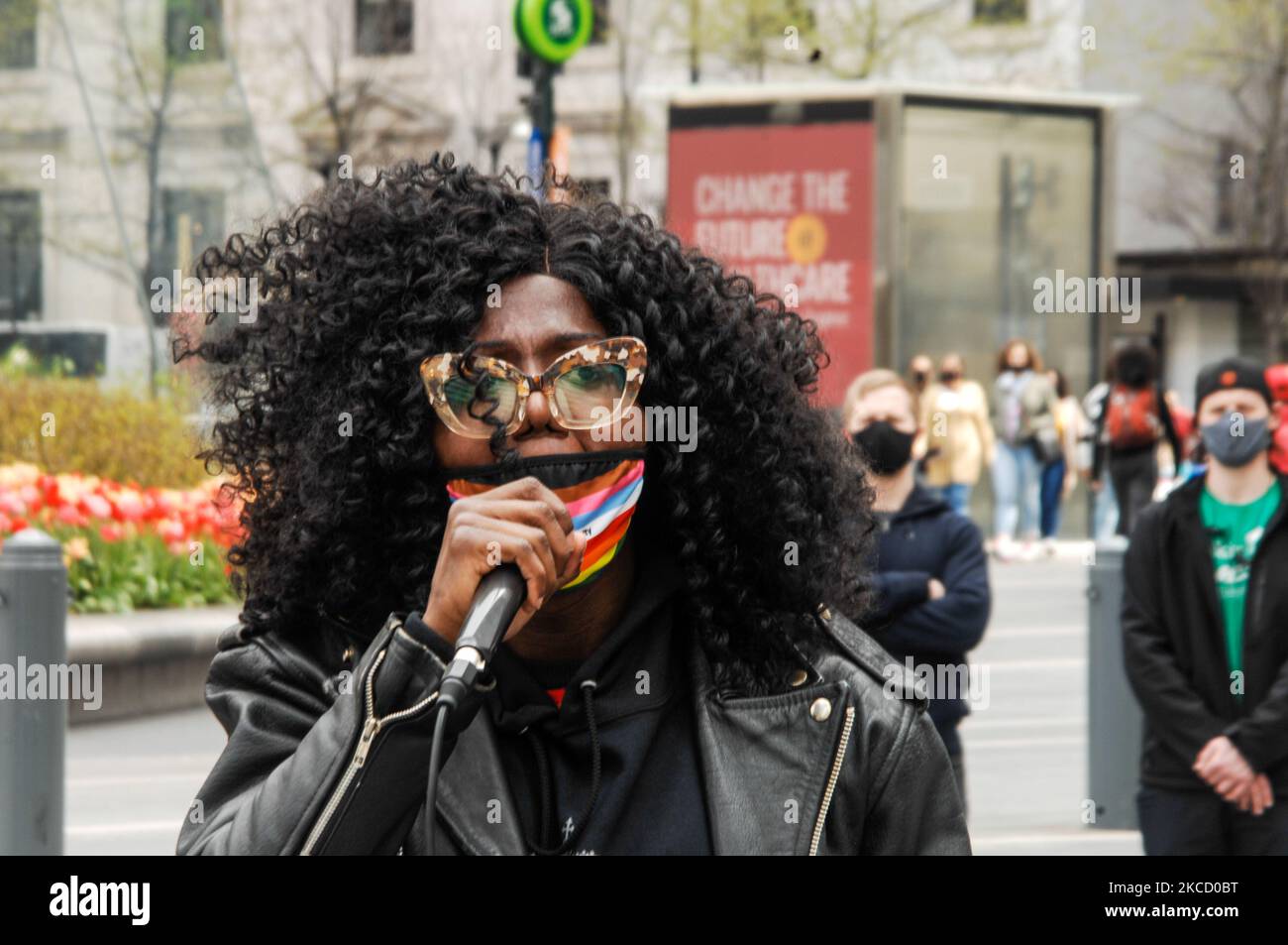 Kendall Stephens, 35, lists the names of victims of polices killing ...