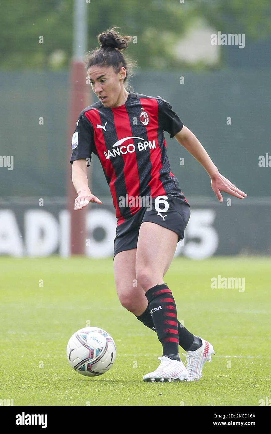 Laura Fusetti of AC Milan in action during the Women Serie A match ...