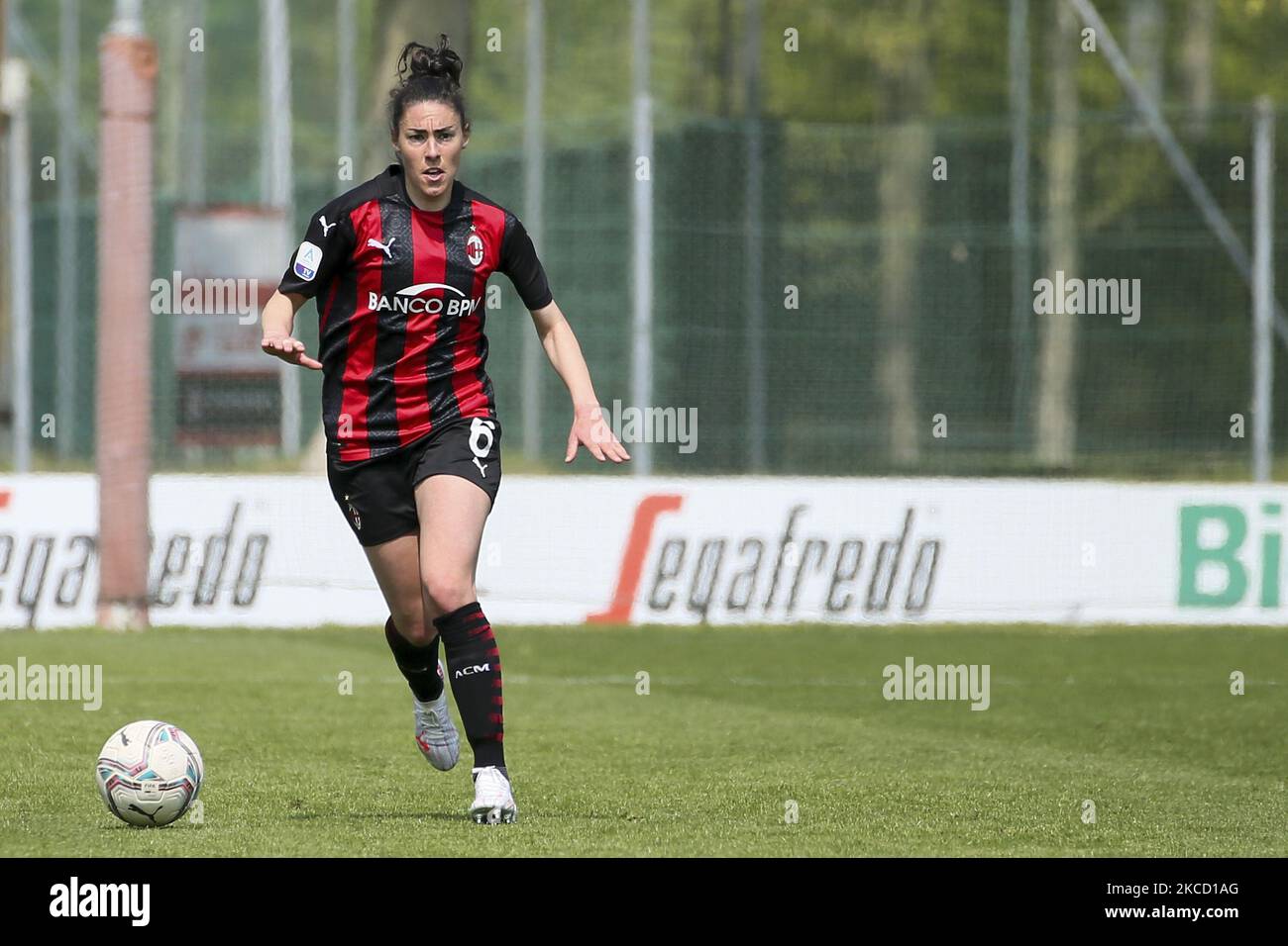 Laura Fusetti of AC Milan in action during the Women Serie A match ...