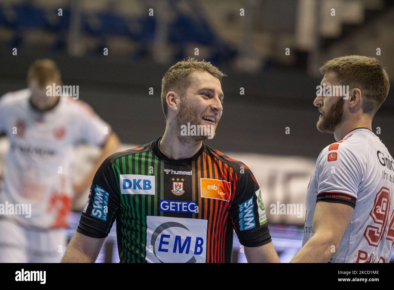 Lukas Mertens of SC Magdeburg looks on during the LIQUI MOLY Handball ...