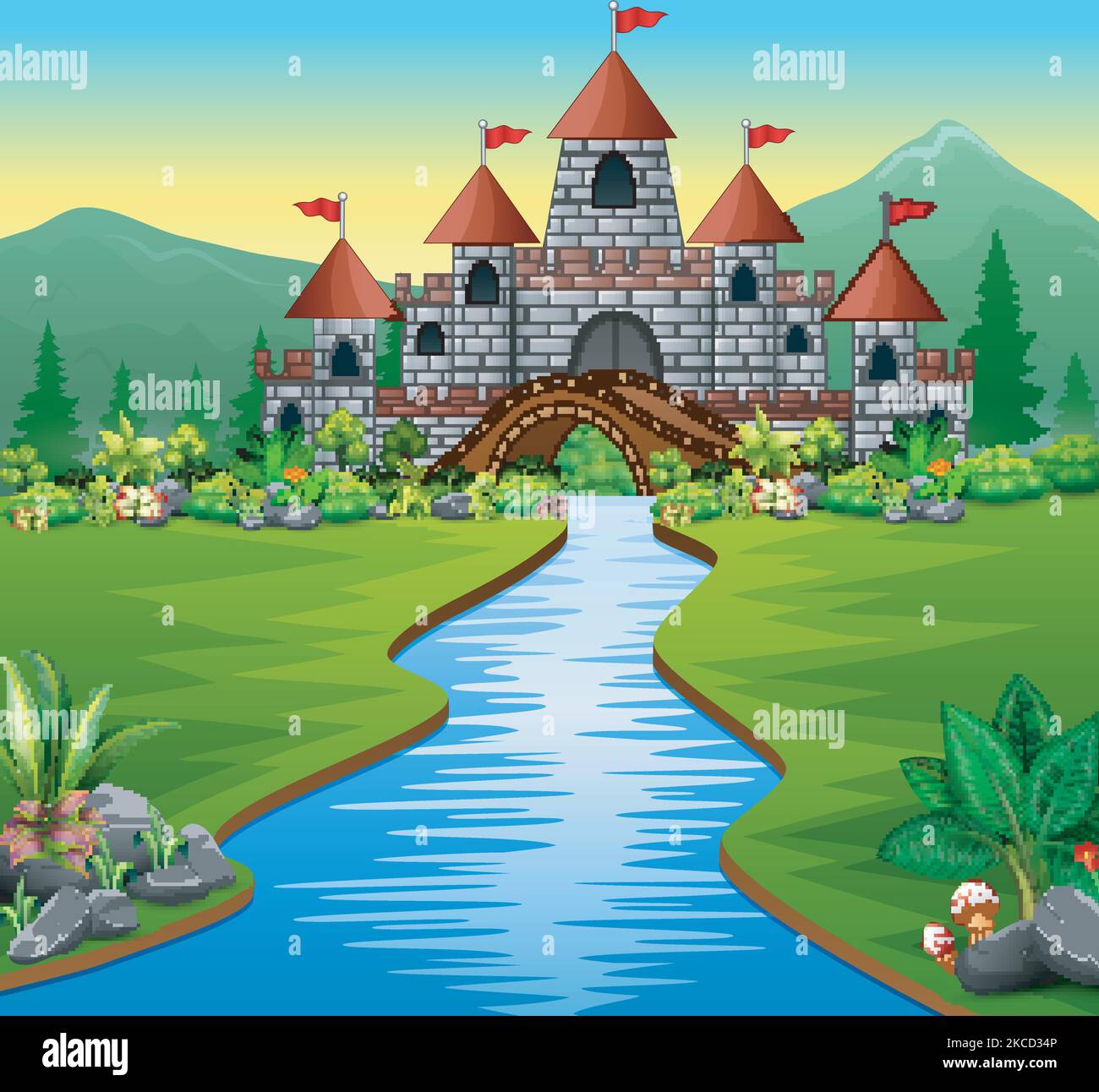 Pond tower Stock Vector Images - Alamy