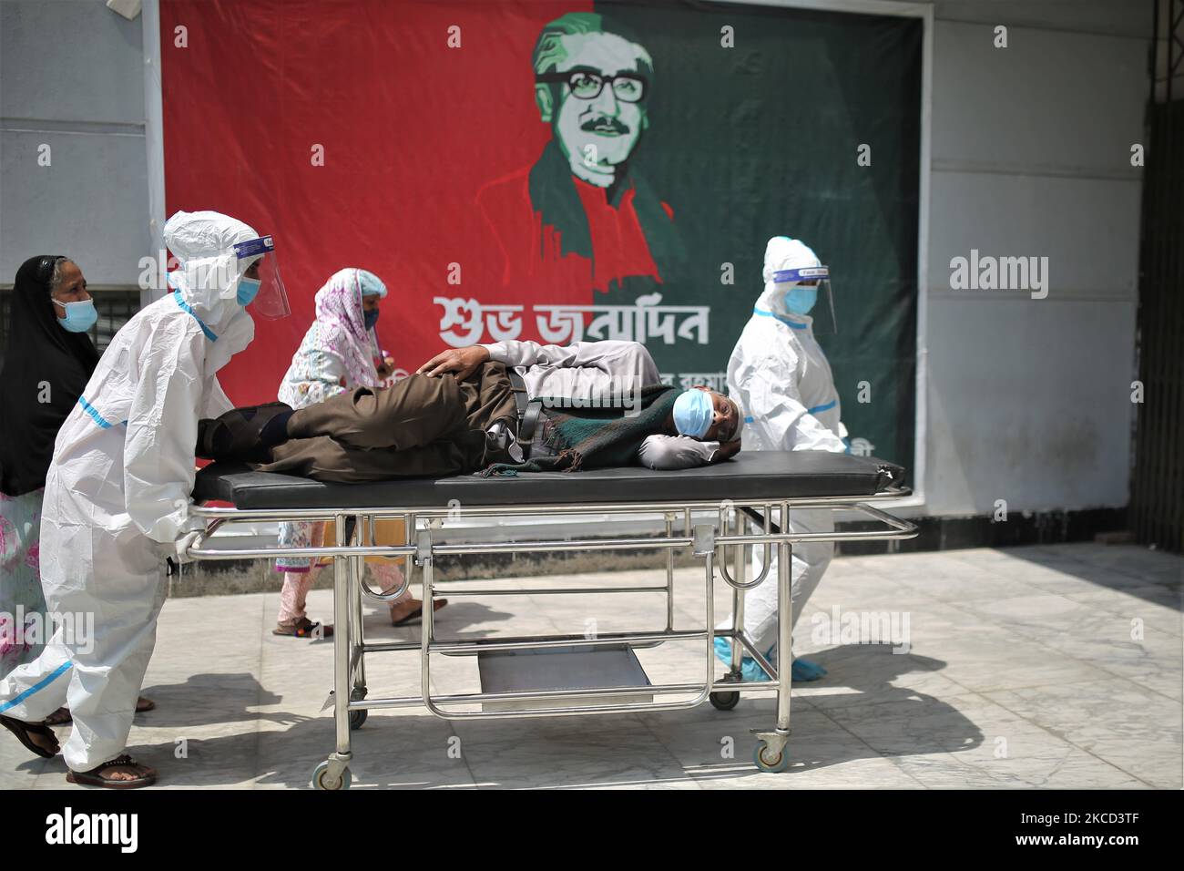 A patient is seen taken to Covid-19 Hospital for emergency treatment in ...