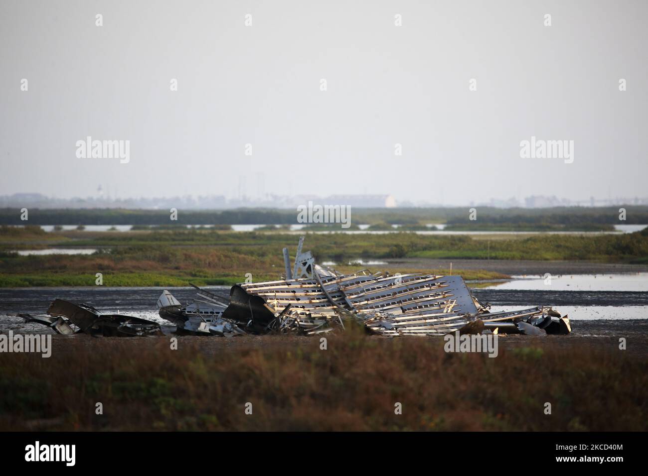 Destroyed remains of exploded starship prototype sn11 hi-res stock ...