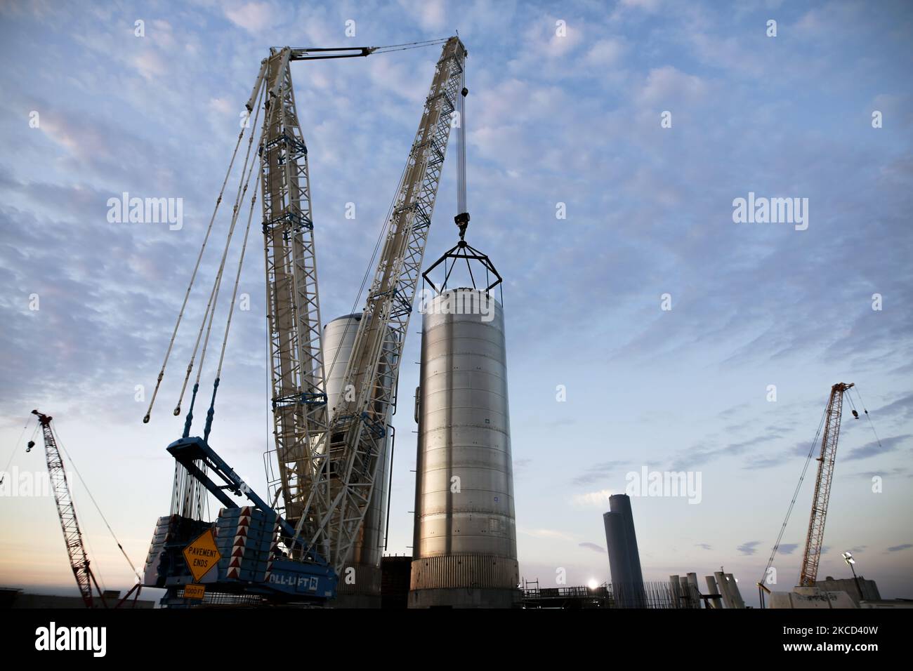 GSE tanks number 1 and 2 at the quickly developing SpaceX orbital tank ...