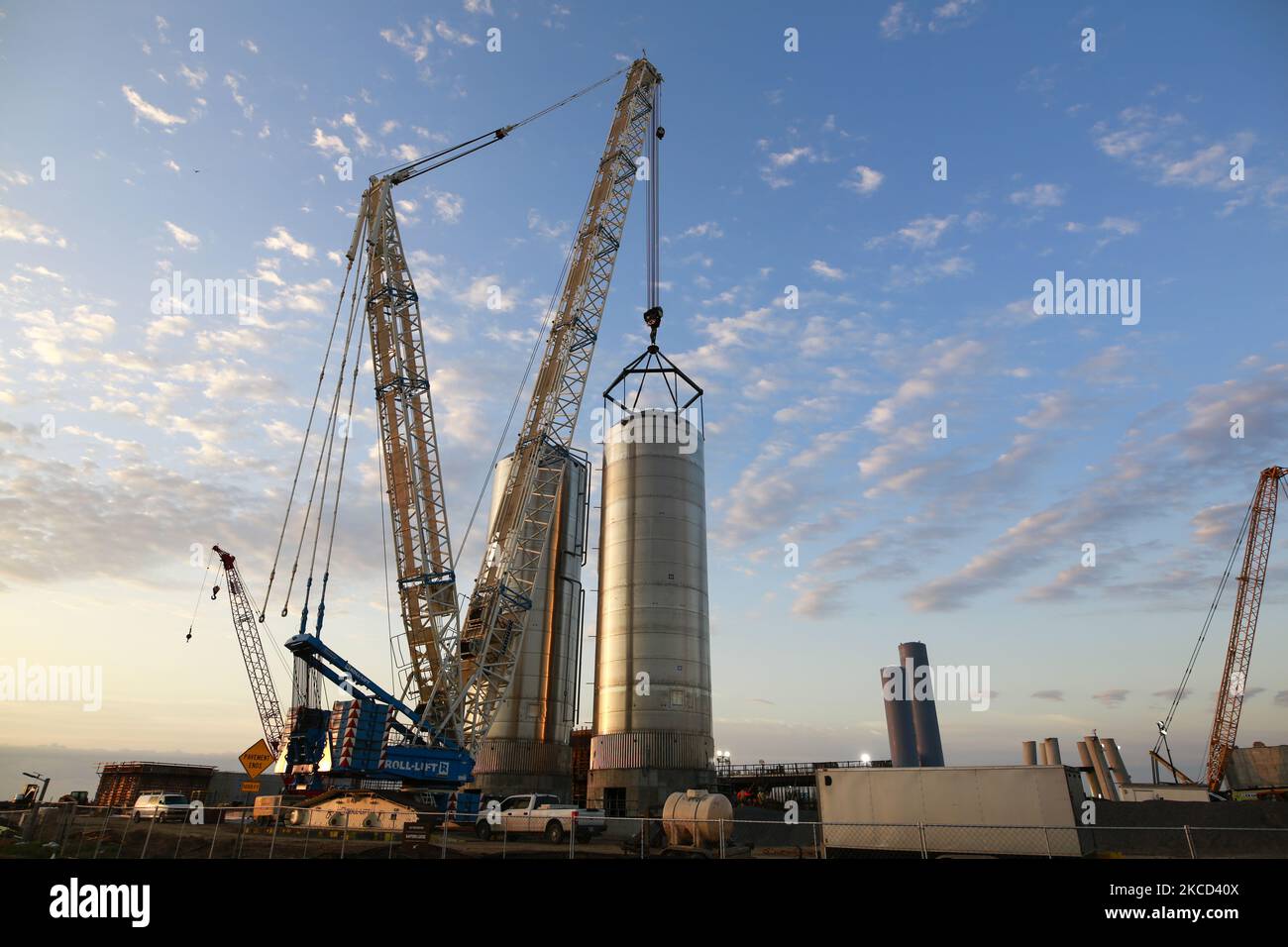 GSE tanks number 1 and 2 at the quickly developing SpaceX orbital tank ...