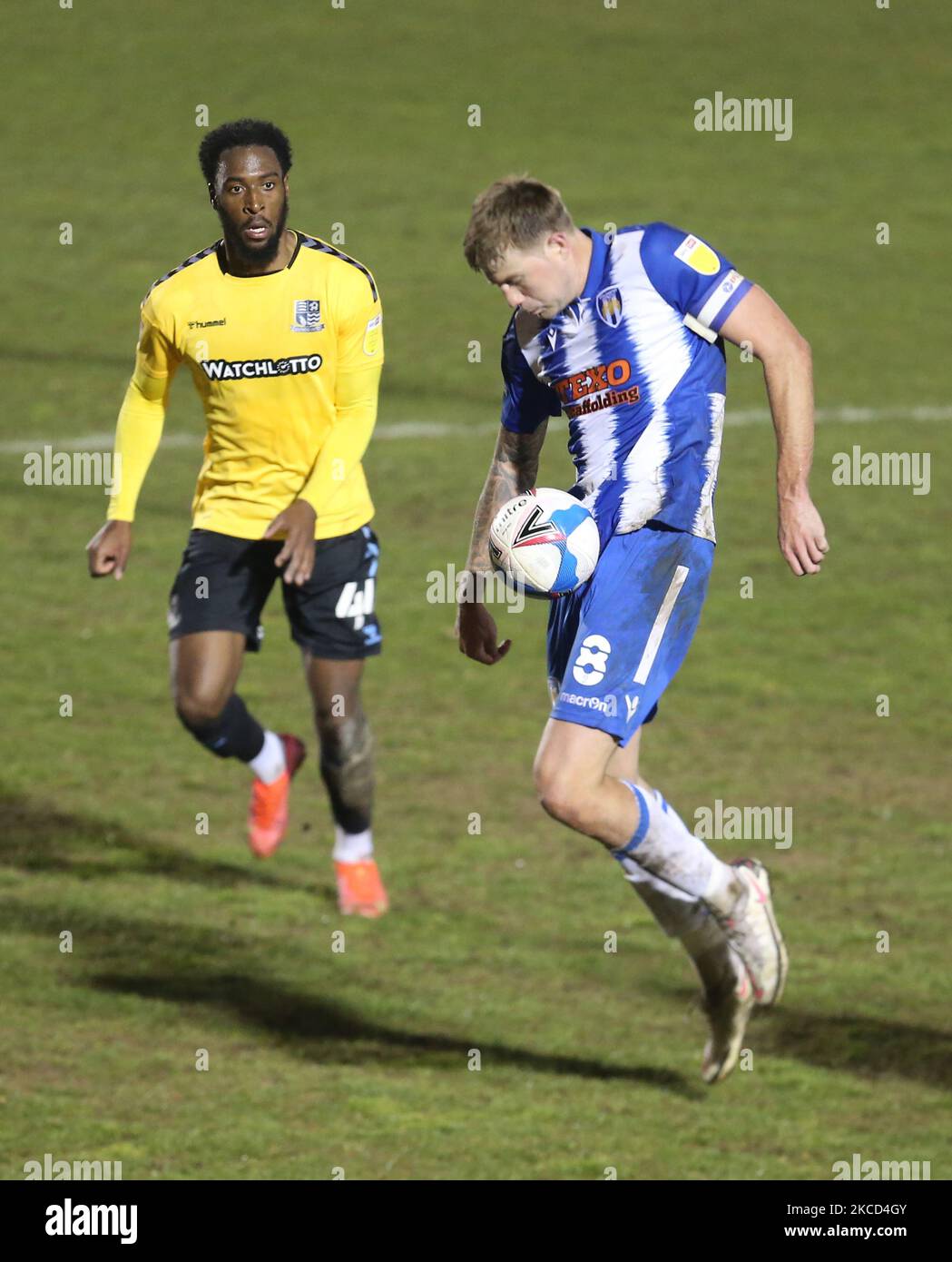 Colchester Uniteds Harry Pell during League Two between Colchester ...
