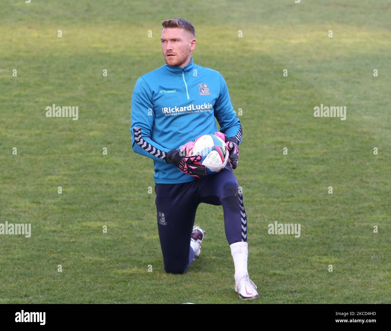 Mark Oxley of Southend United during warm up during League Two between ...