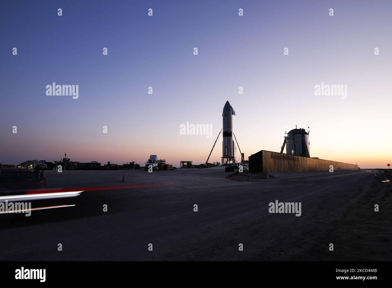 Starship SN15 is prepared for static fire and launch at SpaceX's South ...