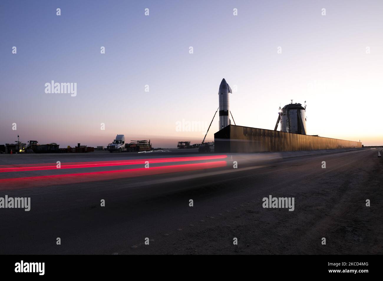 Starship SN15 is prepared for static fire and launch at SpaceX's South ...