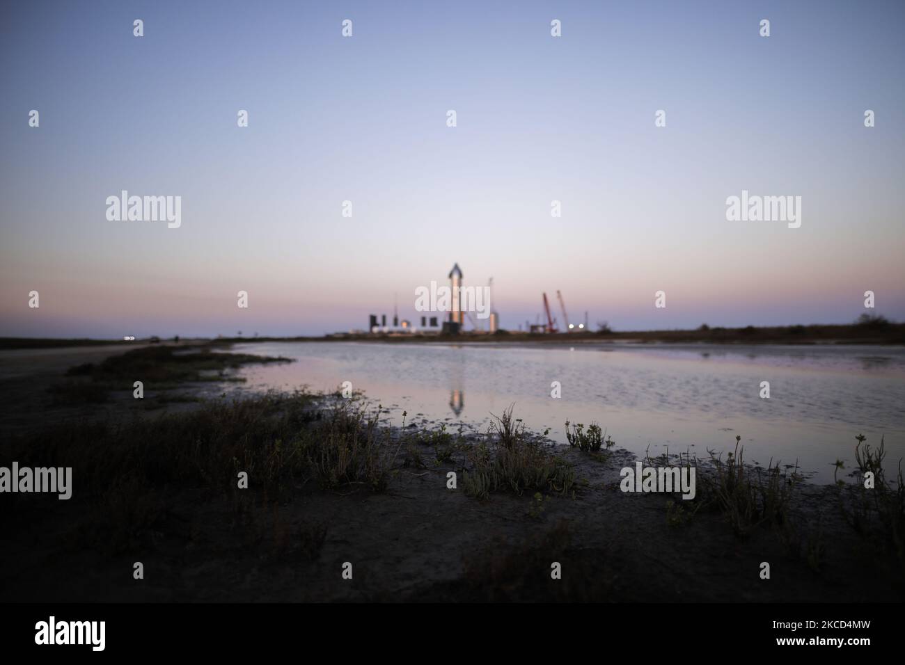 Starship SN15 is prepared for static fire and launch at SpaceX's South ...