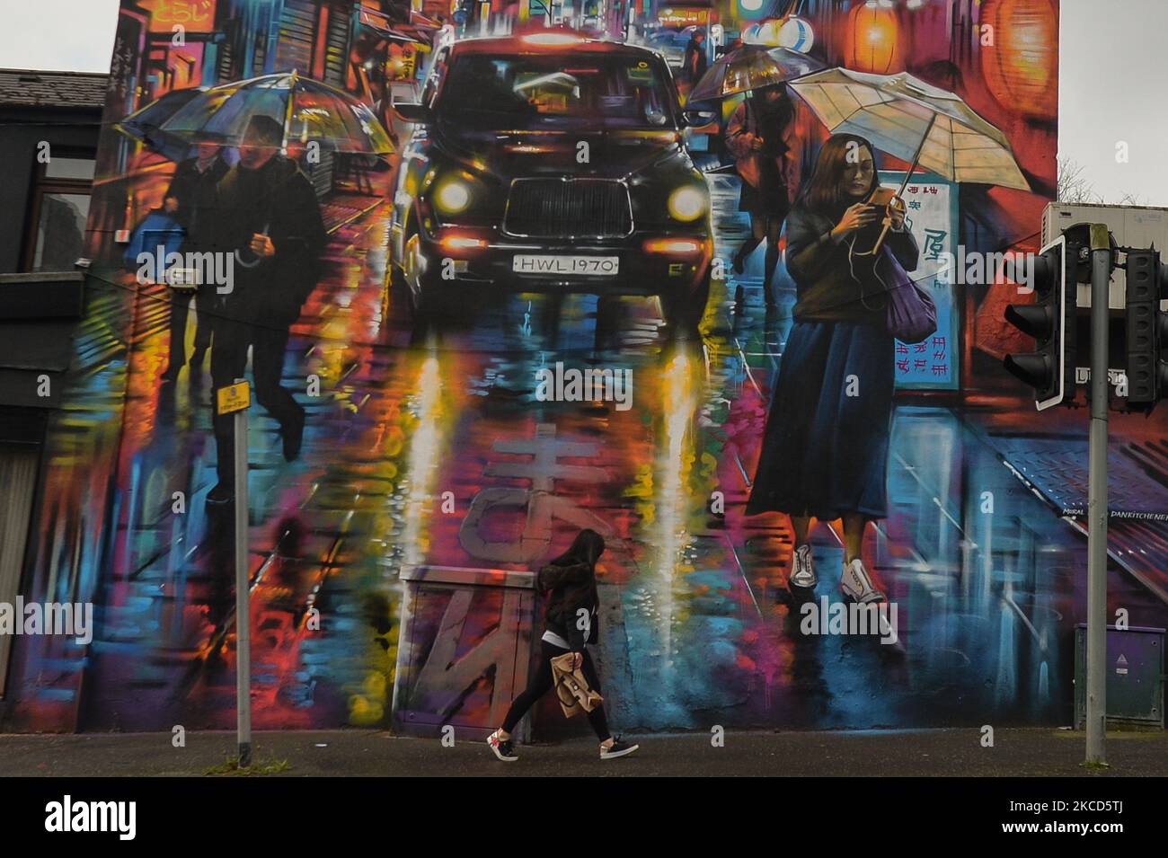 A colorful mural ‘Night Taxi’ by graffiti artist Dan Kitchener seen on ...