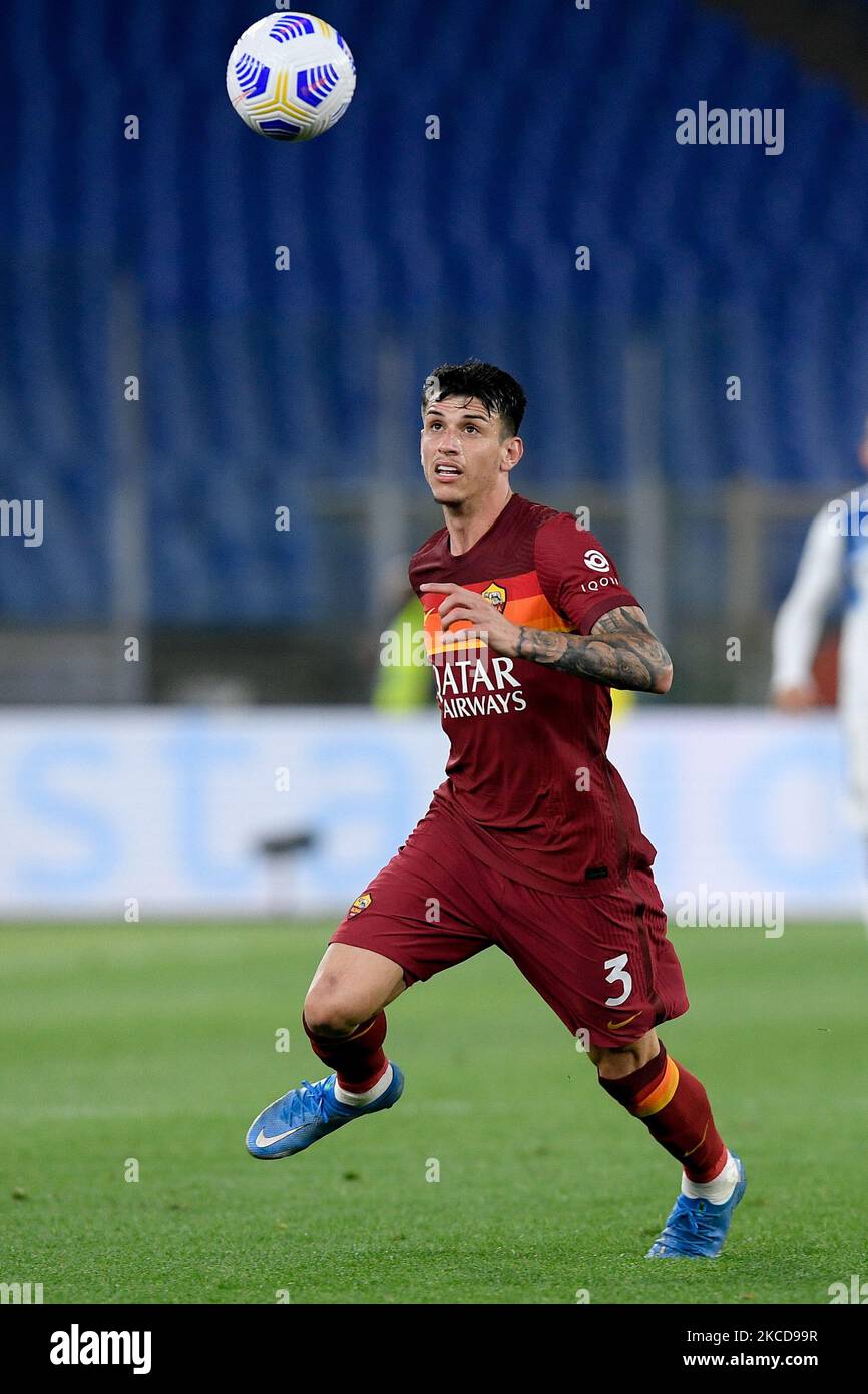 Roger Ibanez of AS Roma during the Serie A match between AS Roma and ...
