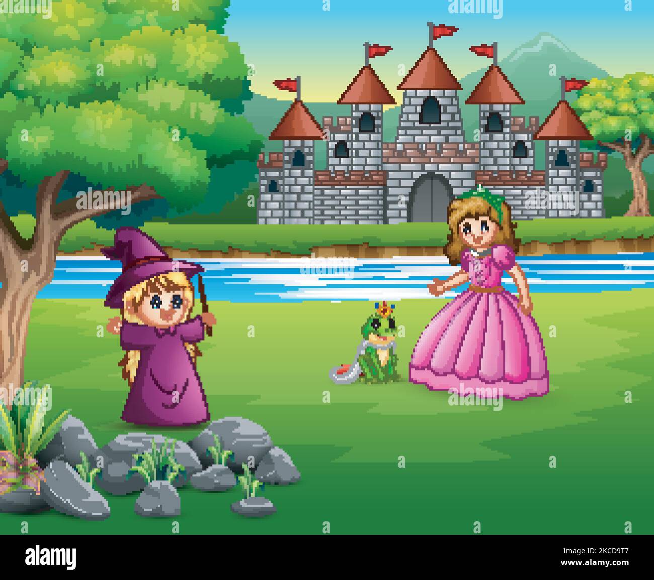 Meadow tree frog Stock Vector Images - Alamy