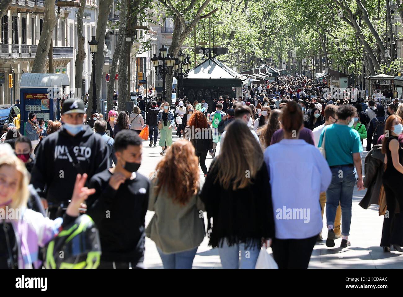 Las Ramblas fill with people again during the celebration of the Sant ...