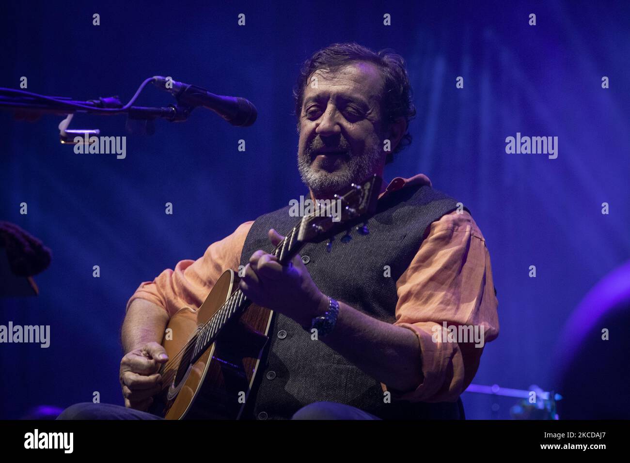 Portuguese singer Rui Veloso participates in the first concert, after ...