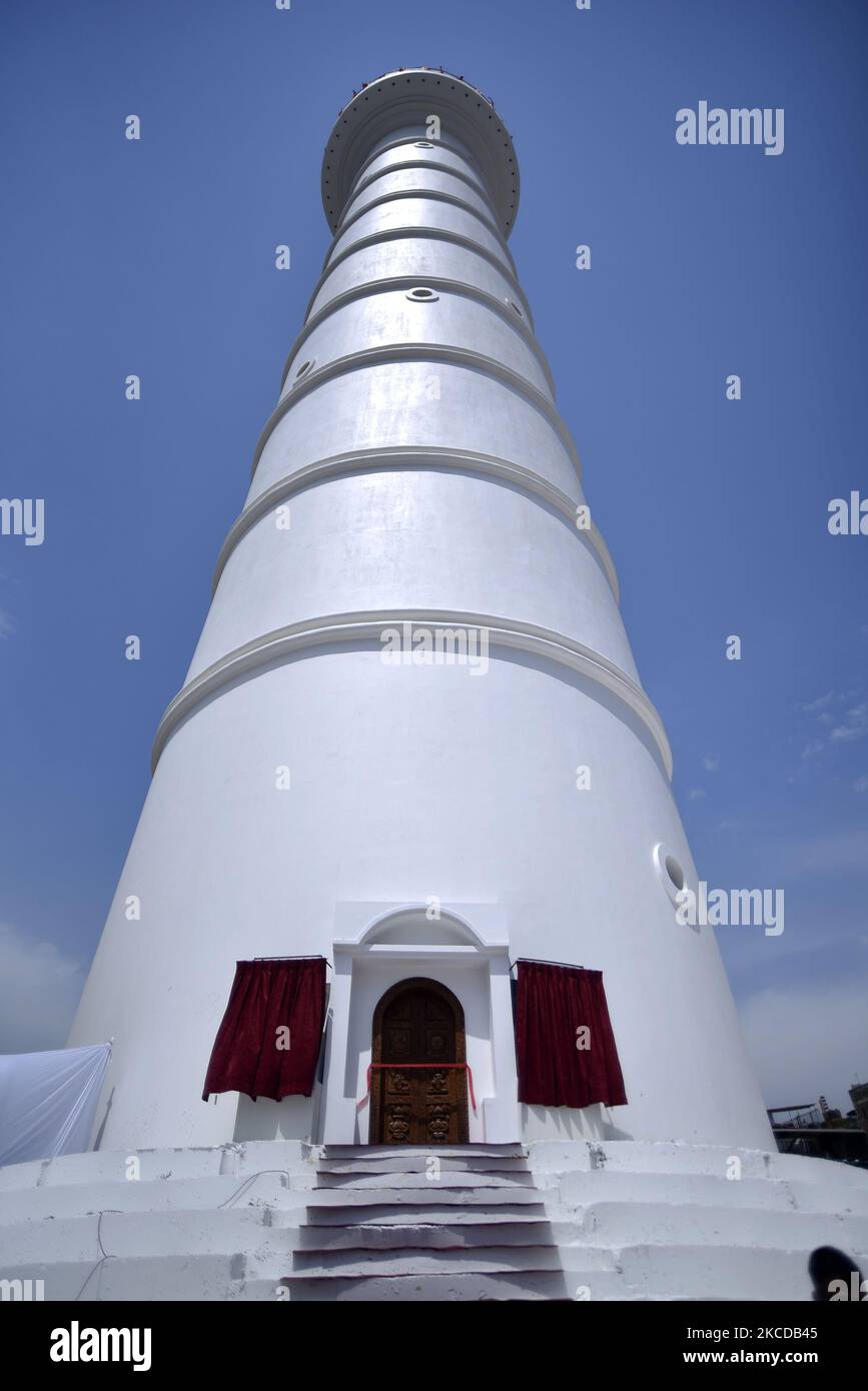 The view of newly constructed Dharahara tower for the inauguration in ...