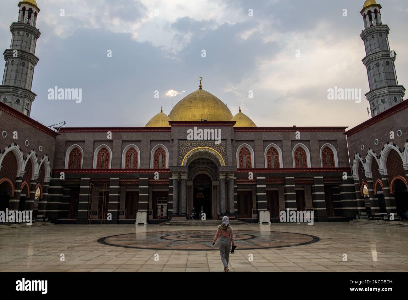 People pray at Dian Al Mahri Mosque during Ramadan, in Depok, Indonesia ...