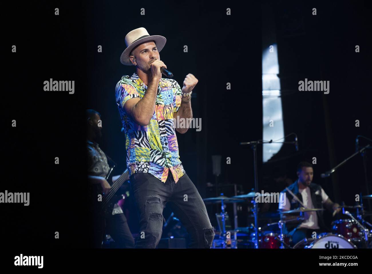 The singer Ivan Torres of the group Efecto Pasillo during the ...