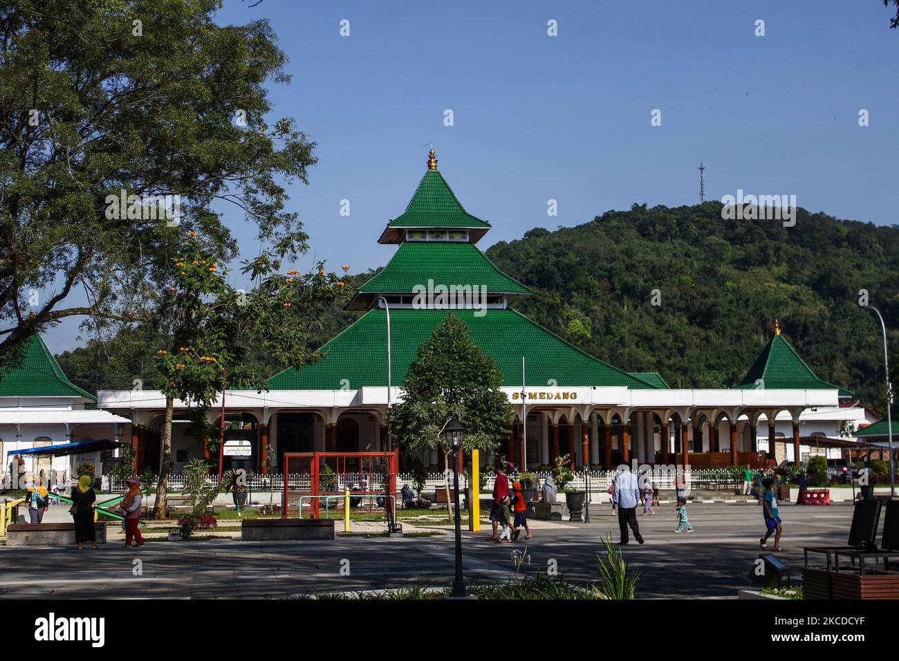 View of Grand Mosque of Sumedang during the holy month of ramadan in ...