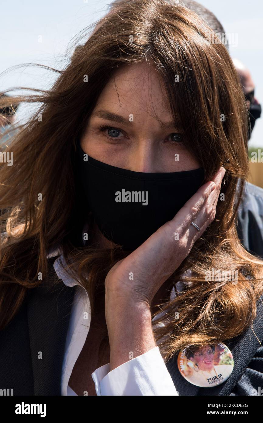 Carla Bruni Tedeschi, wife of former President of the Republic Nicolas ...