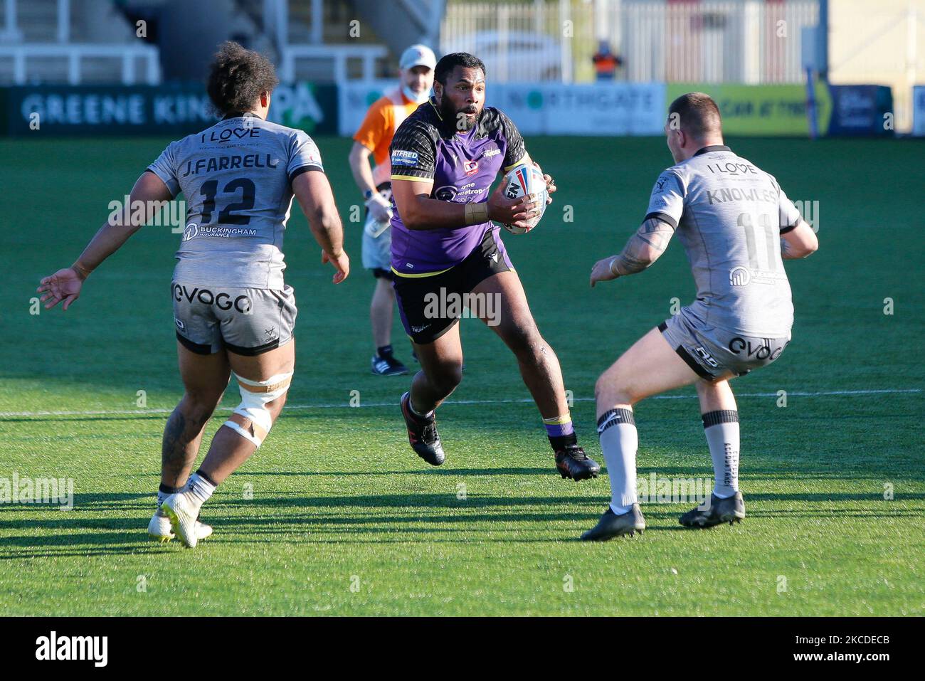 Ukuma Ta'ai of Newcastle Thunder in action during the BETFRED ...