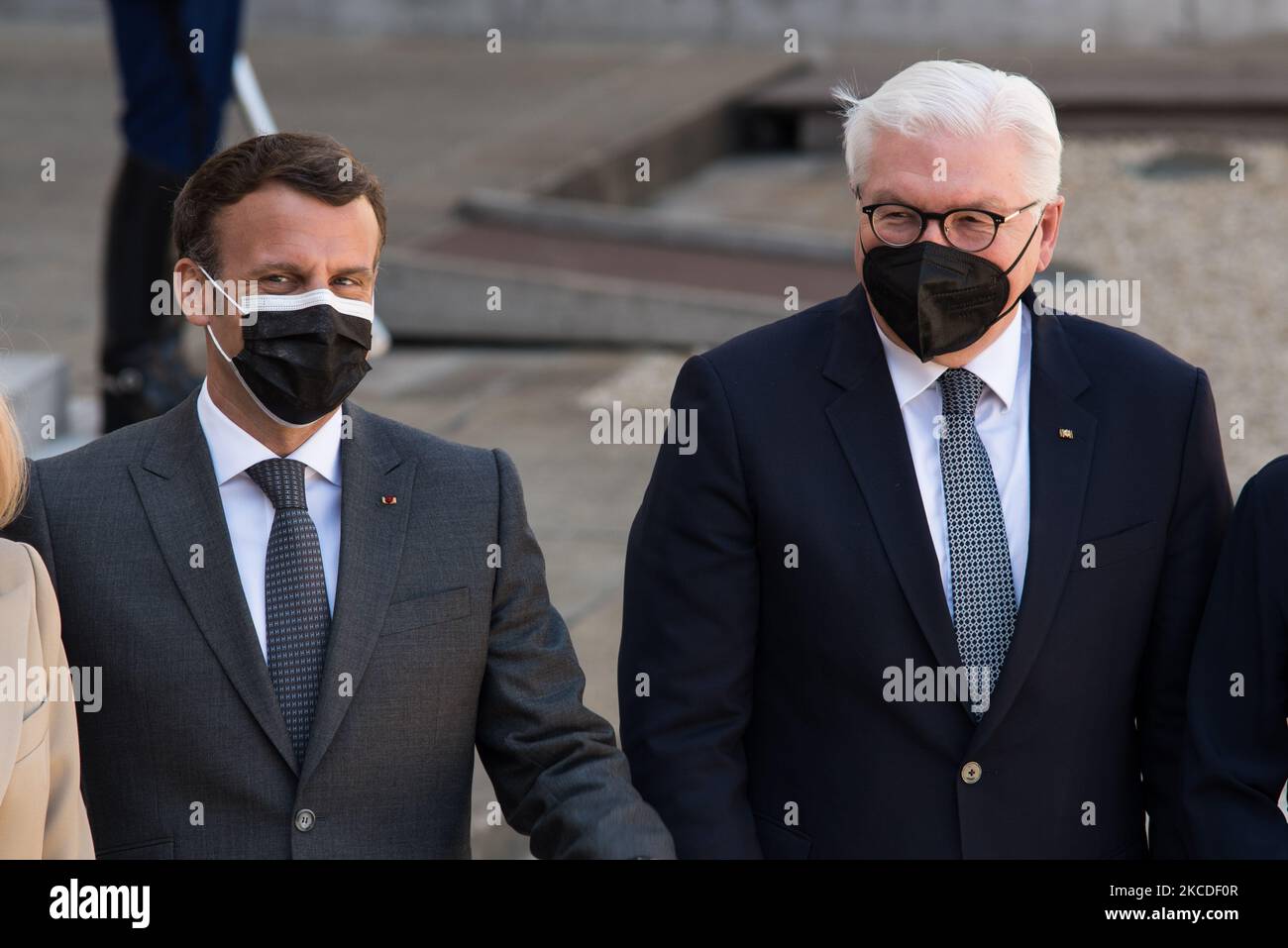 French President Emmanuel Macron and German Head of State Frank-Walter ...