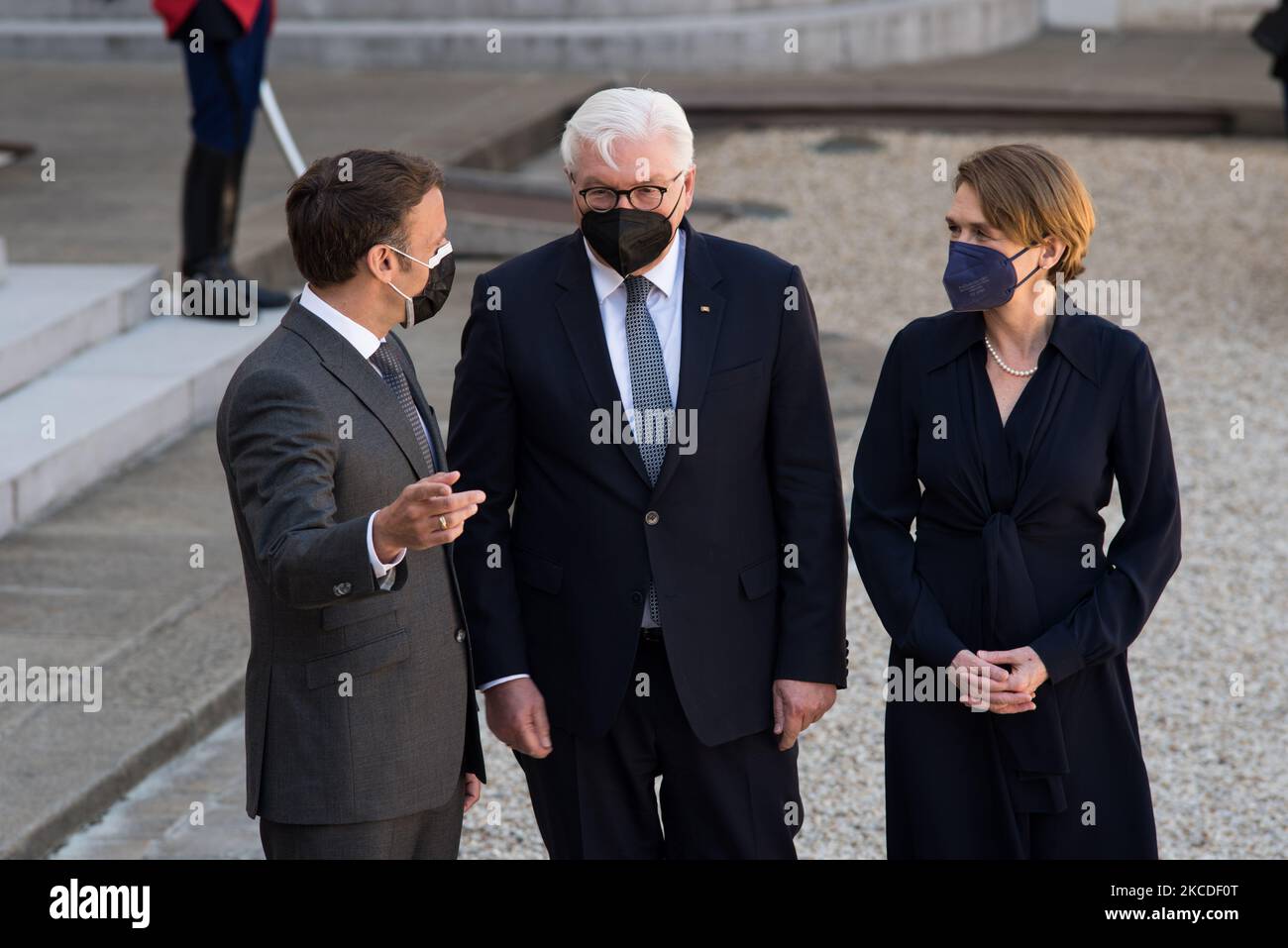 French President Emmanuel Macron and German Head of State Frank-Walter ...