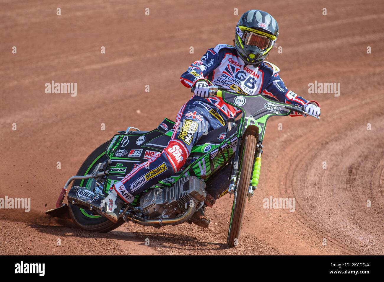 British Champion and Belle Vue Aces’ rider, Charles Wright gets in some ...