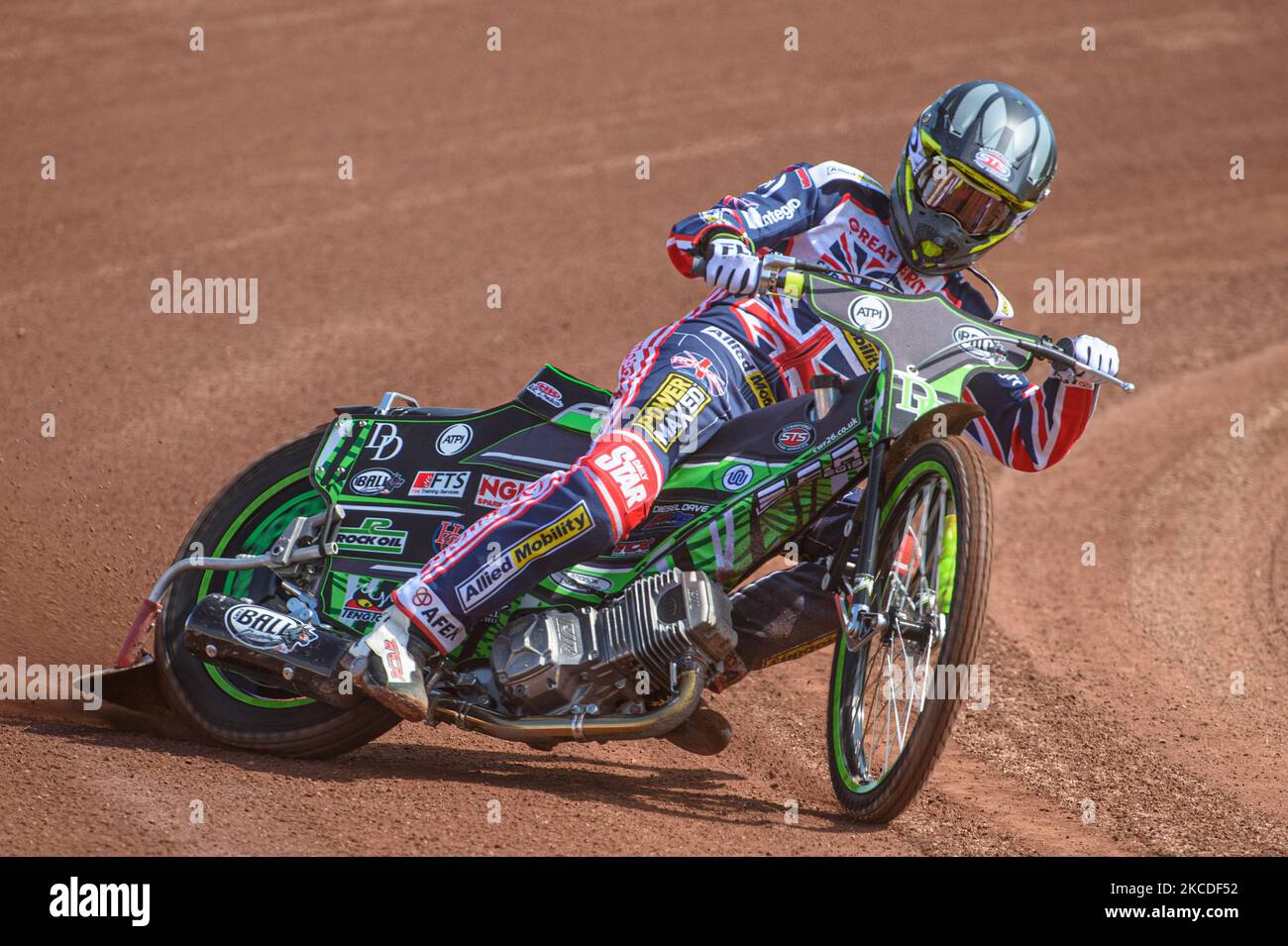 British Champion and Belle Vue Aces’ rider, Charles Wright gets in some ...