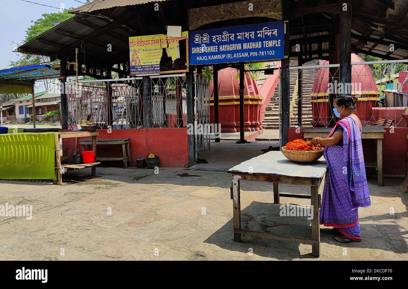 A deserted view of famousÂ Hayagriva Madhava TempleÂ following rise in ...