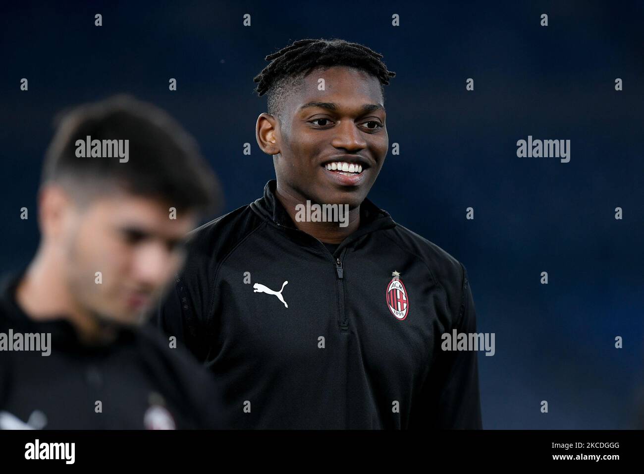 Rafael Leao of AC Milan smiles during the Serie A match between SS ...